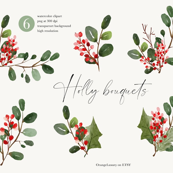 Watercolor Christmas - Etsy