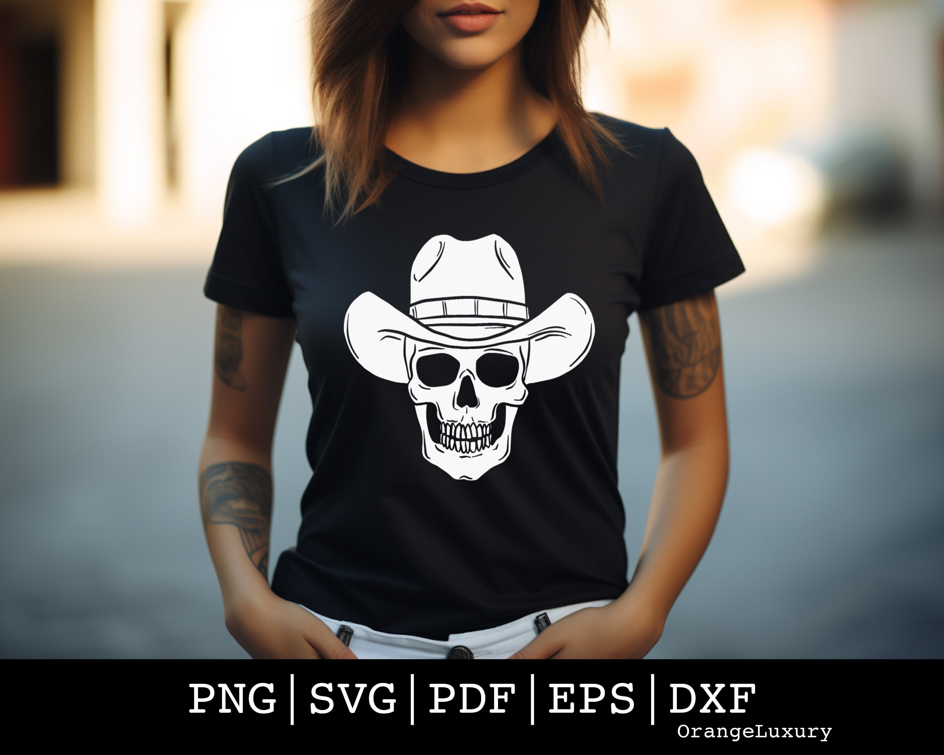 Skull Cowboy Hat Svg Skull Svg Halloween Svg Cowboy Svg - Etsy