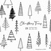 Christmas Tree SVG Christmas Doodle Clipart Winter Clipart - Etsy Canada