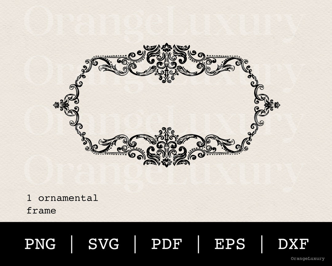 Frame SVG Swirl SVG Decorative Frame Svg Flourish Svg - Etsy Australia