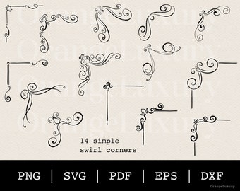 Fancy Corner Svg - Etsy