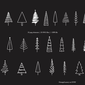 Christmas Tree SVG Christmas Doodle Clipart Winter Clipart - Etsy Canada