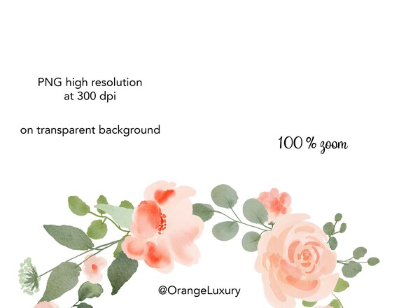 Coral Flower Clip Art Border