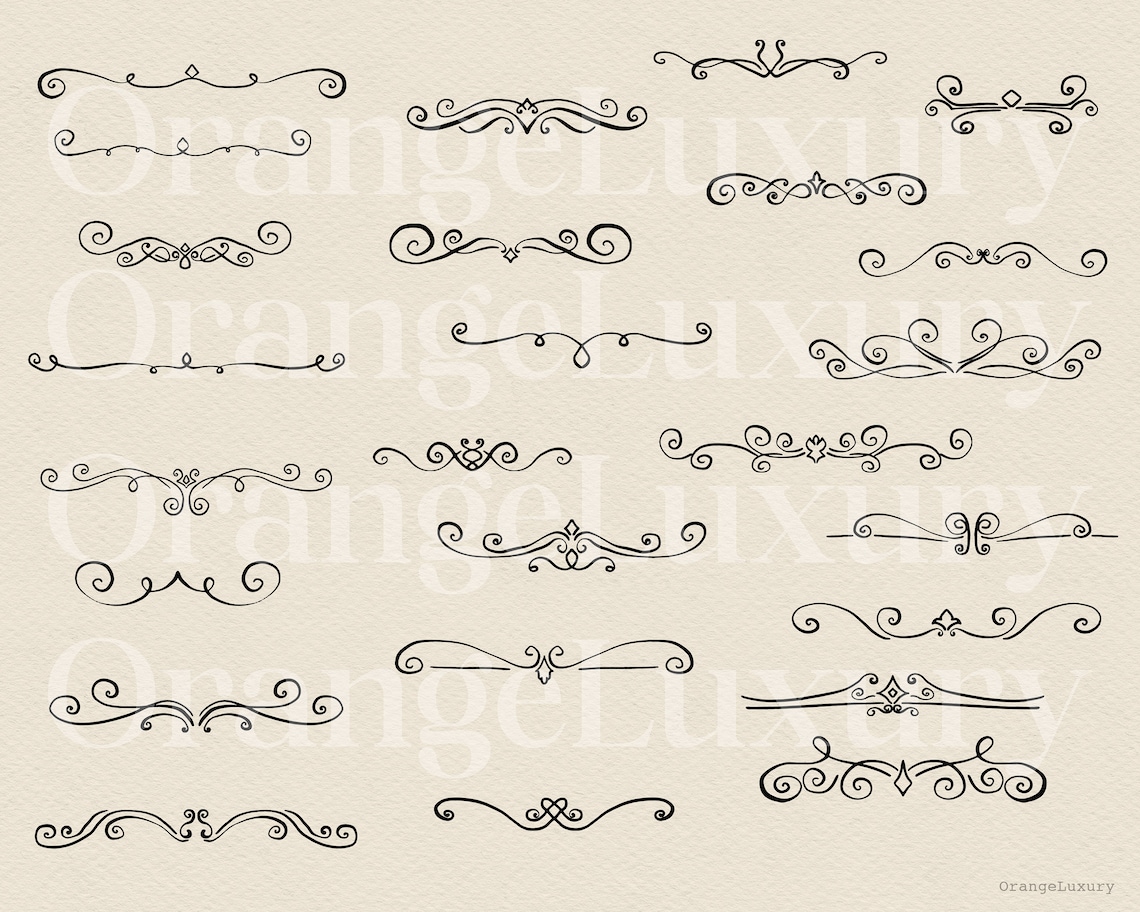 Swirl Svg Border SVG Swirl SVG Decorative Svg Flourish - Etsy Canada