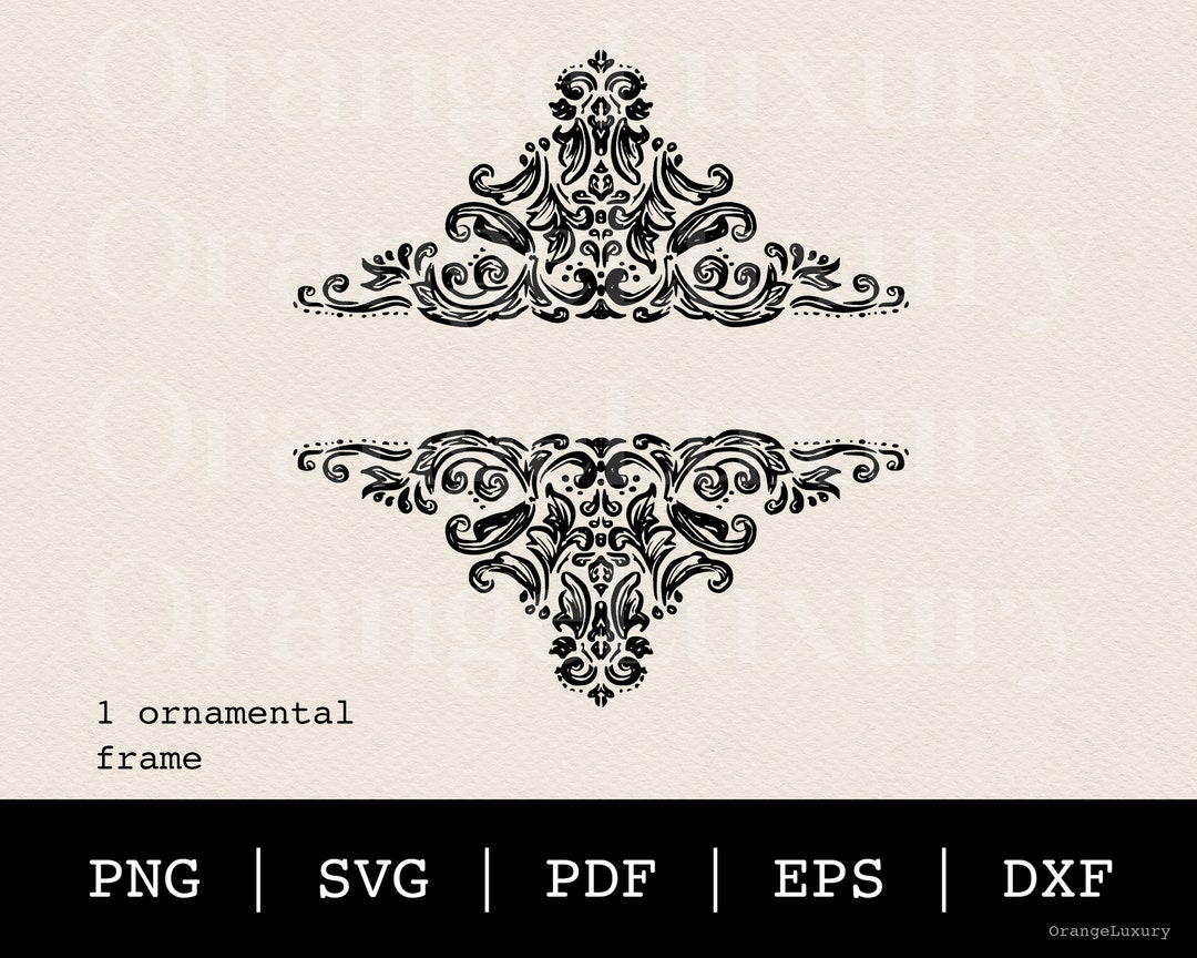 Frame SVG Swirl SVG Decorative Frame Svg Flourish Svg - Etsy