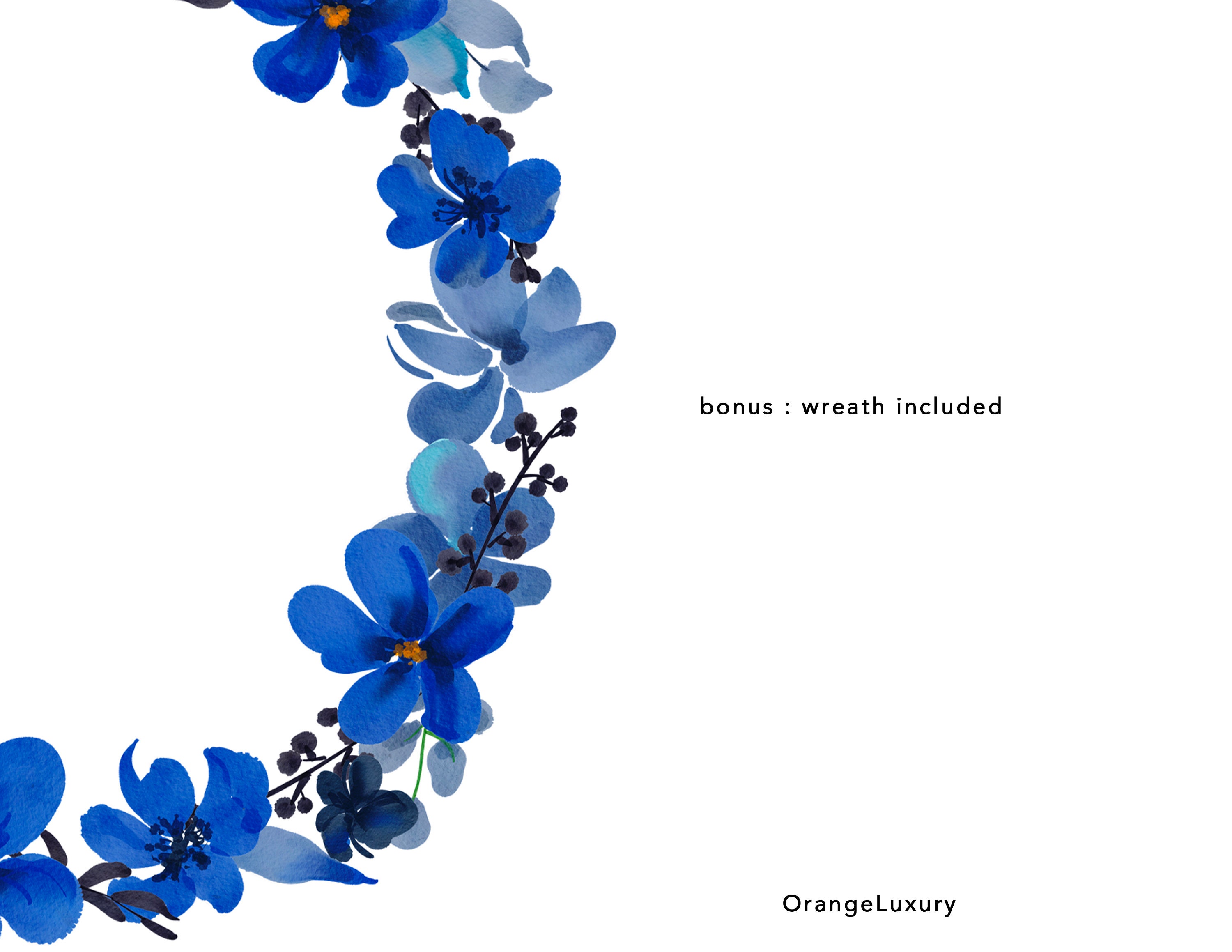 Blue Flower Corner Border Png