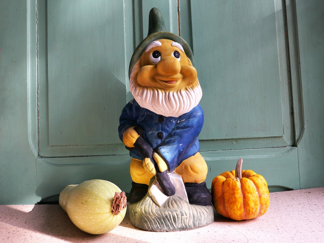 Grote Kabouter Vintage Kabouter Tuin Decor Vrolijke - Etsy België