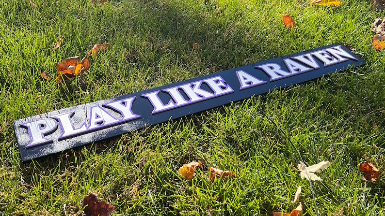 Play Like a Raven Handcrafted Baltimore Ravens Inspired Wooden Sign - Etsy
