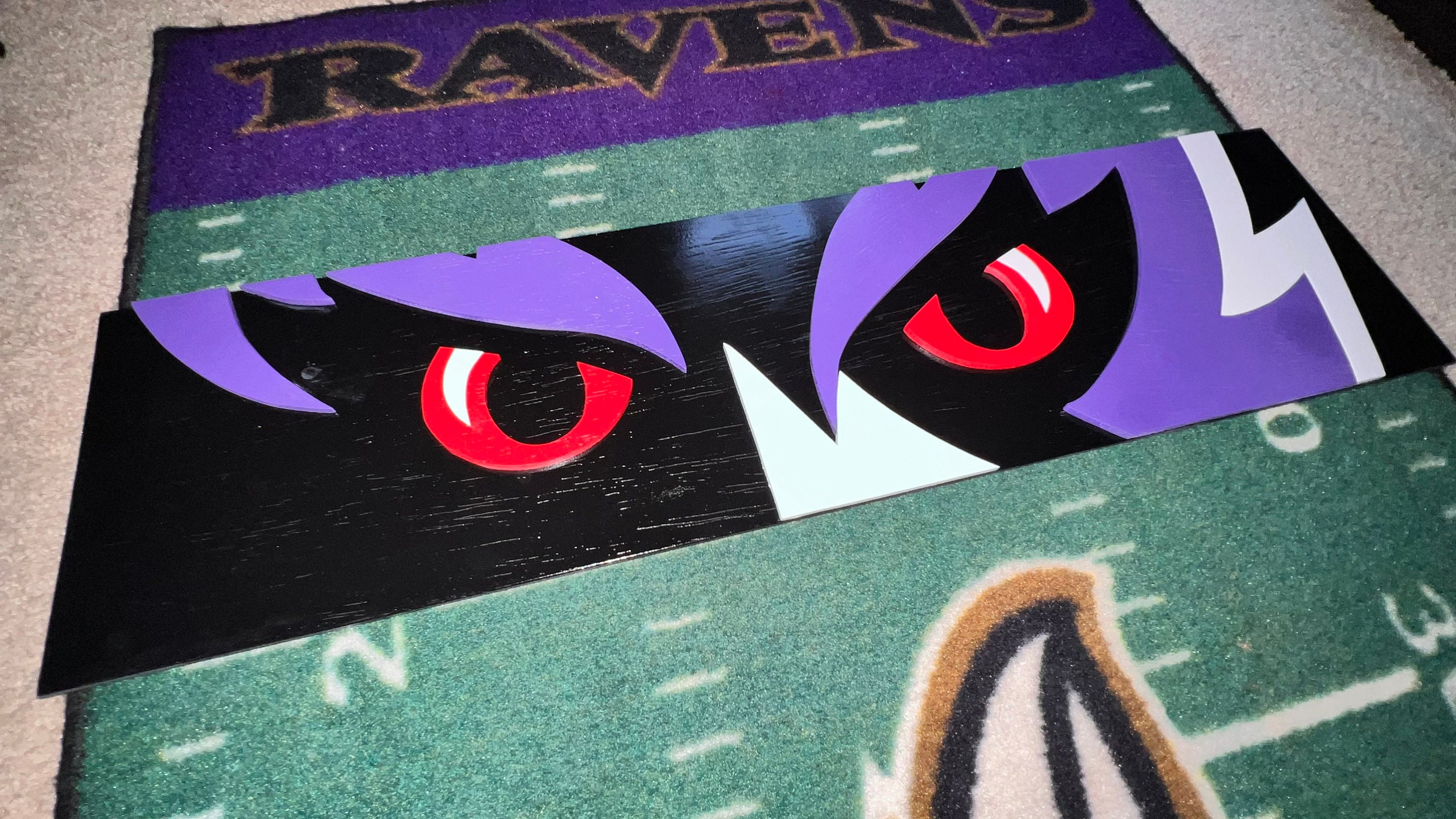 Baltimore Ravens Eyes Wood Sign - Etsy