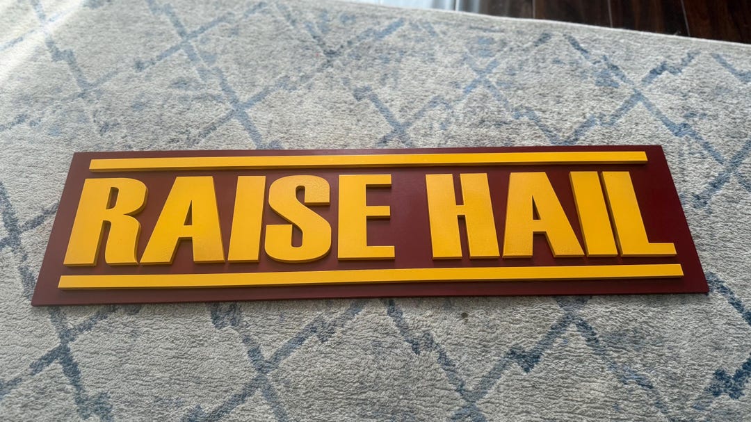 Raise Hail Wood Sign Inspired by the Washington Commanders - Etsy