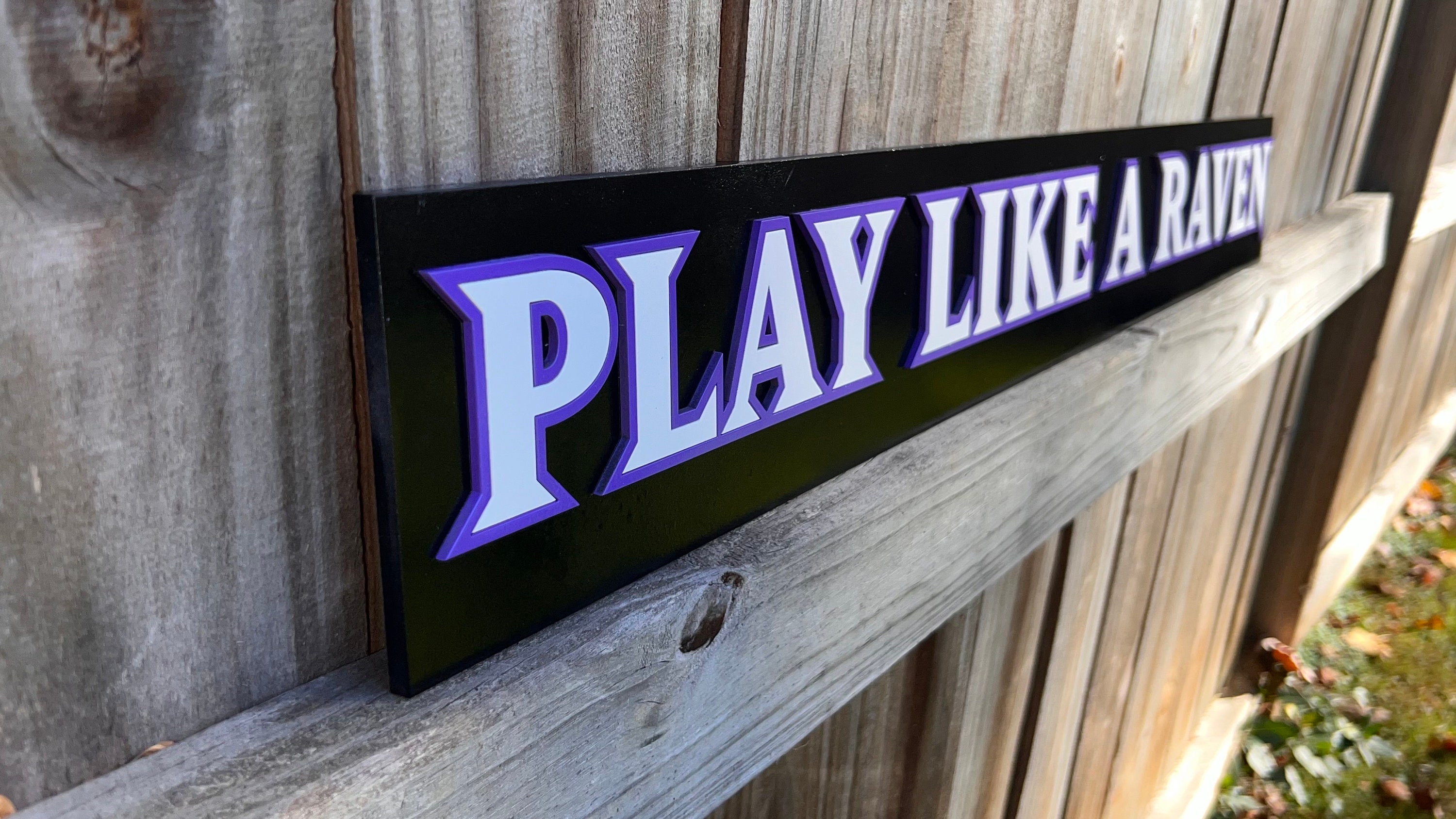 Play Like a Raven Handcrafted Baltimore Ravens Inspired Wooden Sign - Etsy
