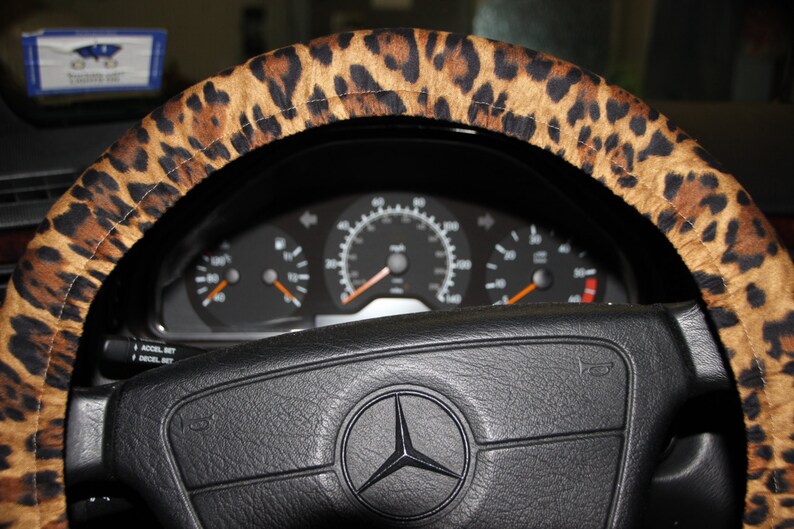 Leopard Steering Wheel Cover - Beige and Brown Wheel Cover- Animal ...