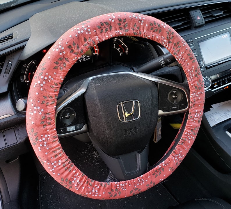 Rust Fall Color With White Flowers Pattern Steering Wheel - Etsy