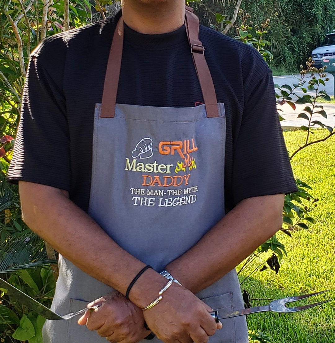Grill Master Daddy - the Man the Myth the Legend Personalized Apron ...