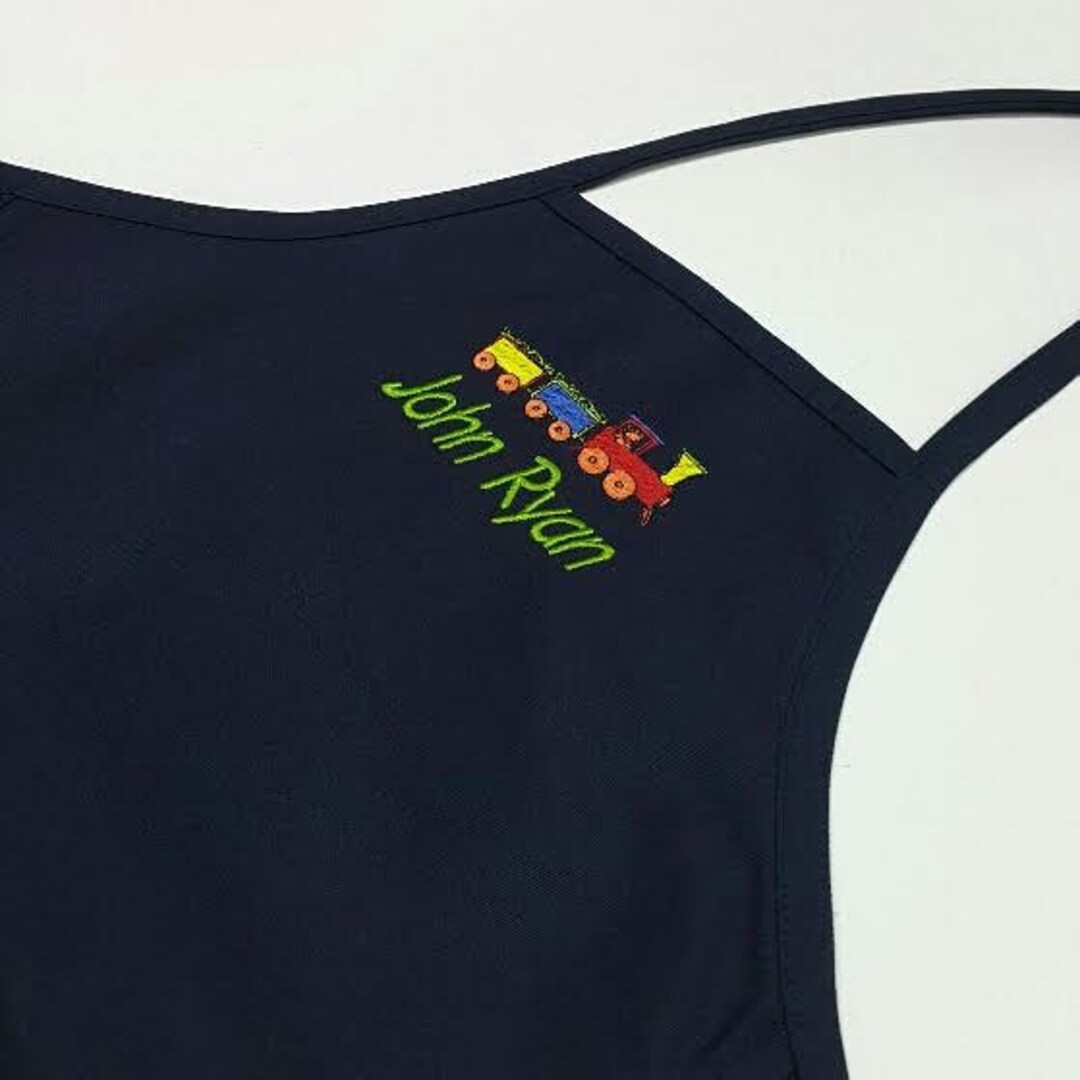 Personalized Kids Aprons /choo Choo Train Apron Monogrammed / Navy and ...