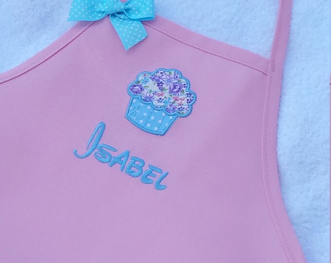Personalized Cupcake Children Aprons/ Personalized Kids Apron ...