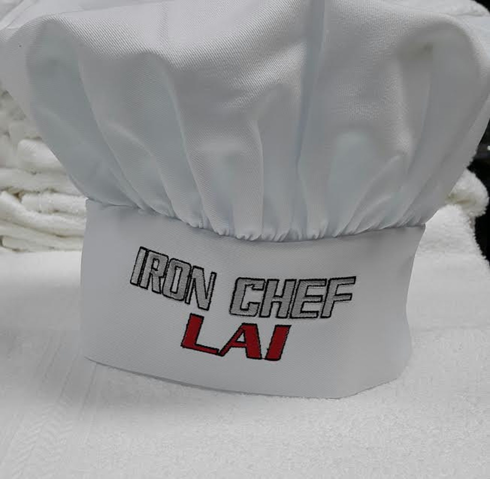 Iron Chef Hat / White Chef Hat / Personalized Hat / Chef Hat/ - Etsy