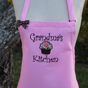 Pink Apron Personalized With Name and Cupcake ,women's Pink and Brown ...