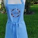 Personalized Apron Light Blue Embroidered Apron With Flowers and Mom ...