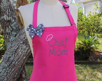 Hot Pink Apron - Etsy