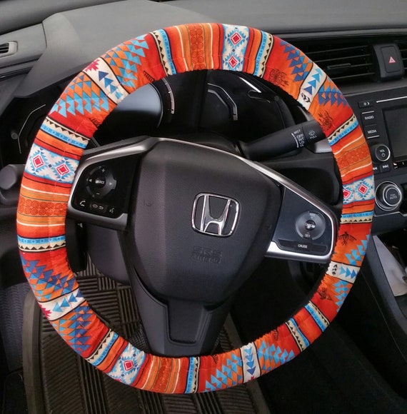 Tucson Southwest Aztec Steering Wheel Cover Terracota Tribal Wheel Cover Turquoise and Orange Car Accessories India Native America Etsy