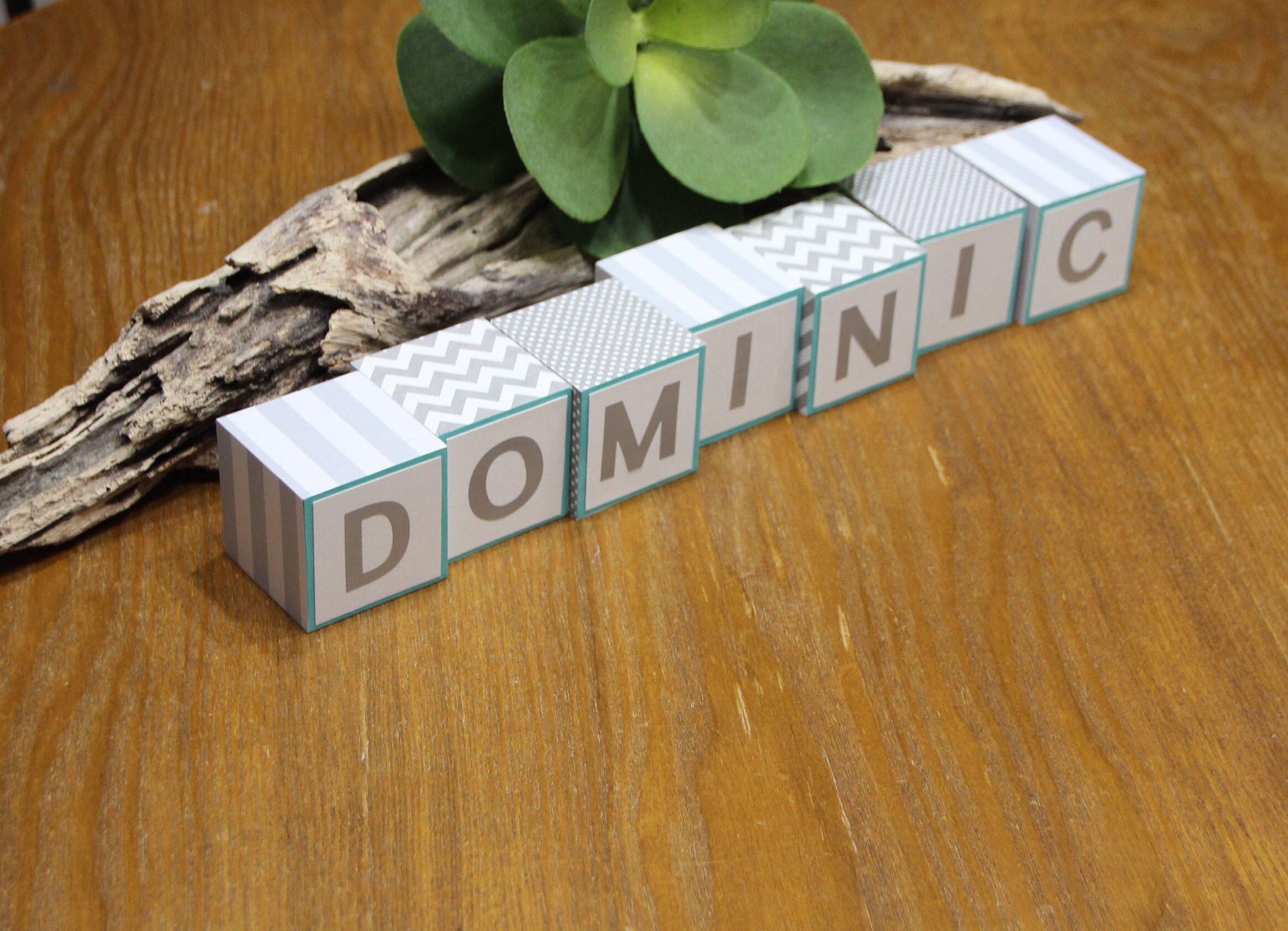 Dominic Personalized wooden blocks / Educative Blocks / Name & | Etsy