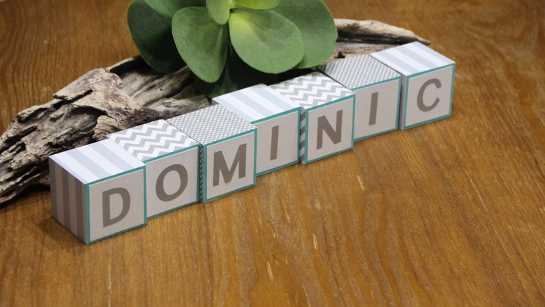 Dominic Personalized Wooden Blocks / Educative Blocks / Name & | Etsy