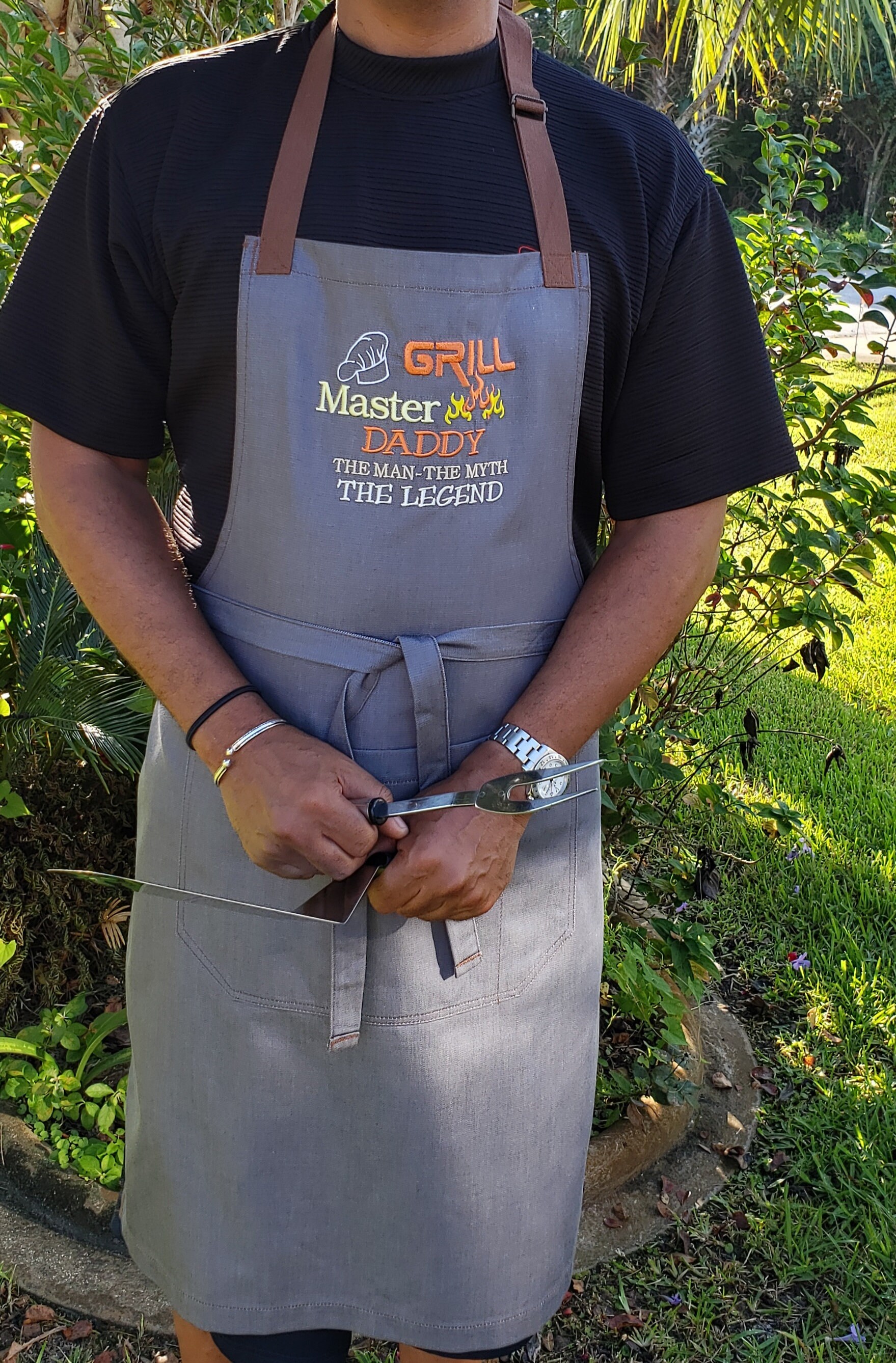Grill Master Daddy - the Man the Myth the Legend Personalized Apron ...