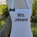 Mrs.johnson Personalized White Apron/ Wedding Apron/ Teacher - Etsy