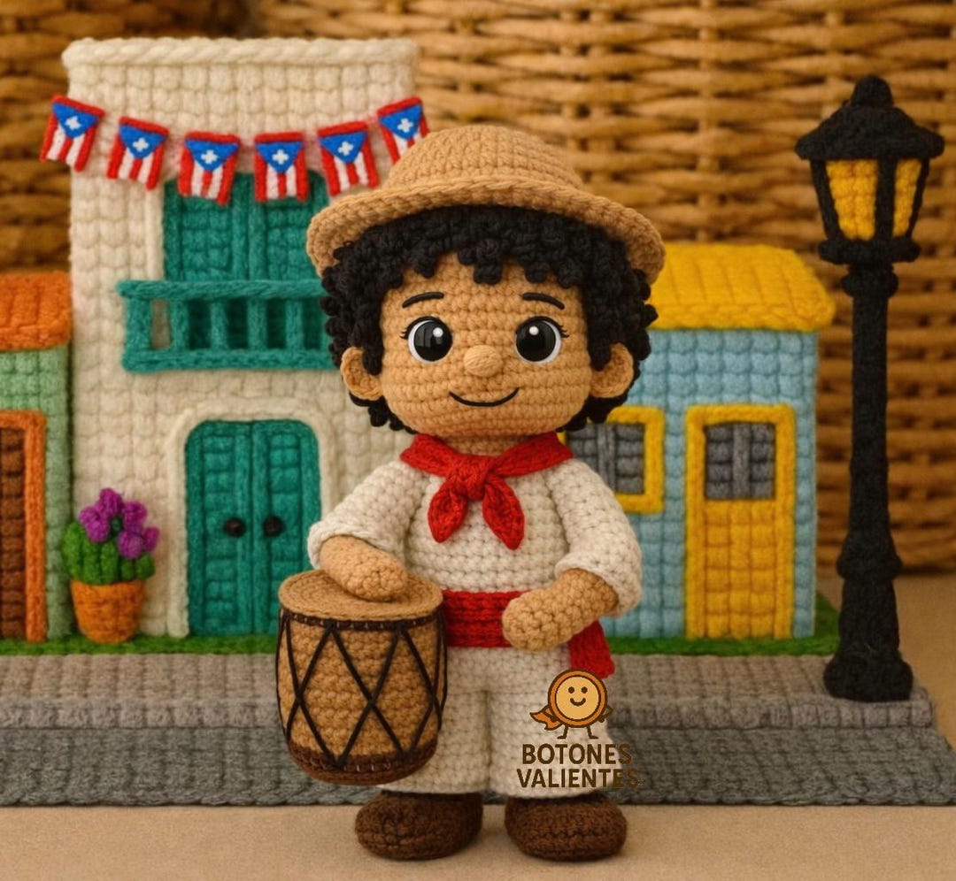 Bomba Boy Crochet Pattern | Puerto Rican Folk Art Amigurumi Doll (PDF ...