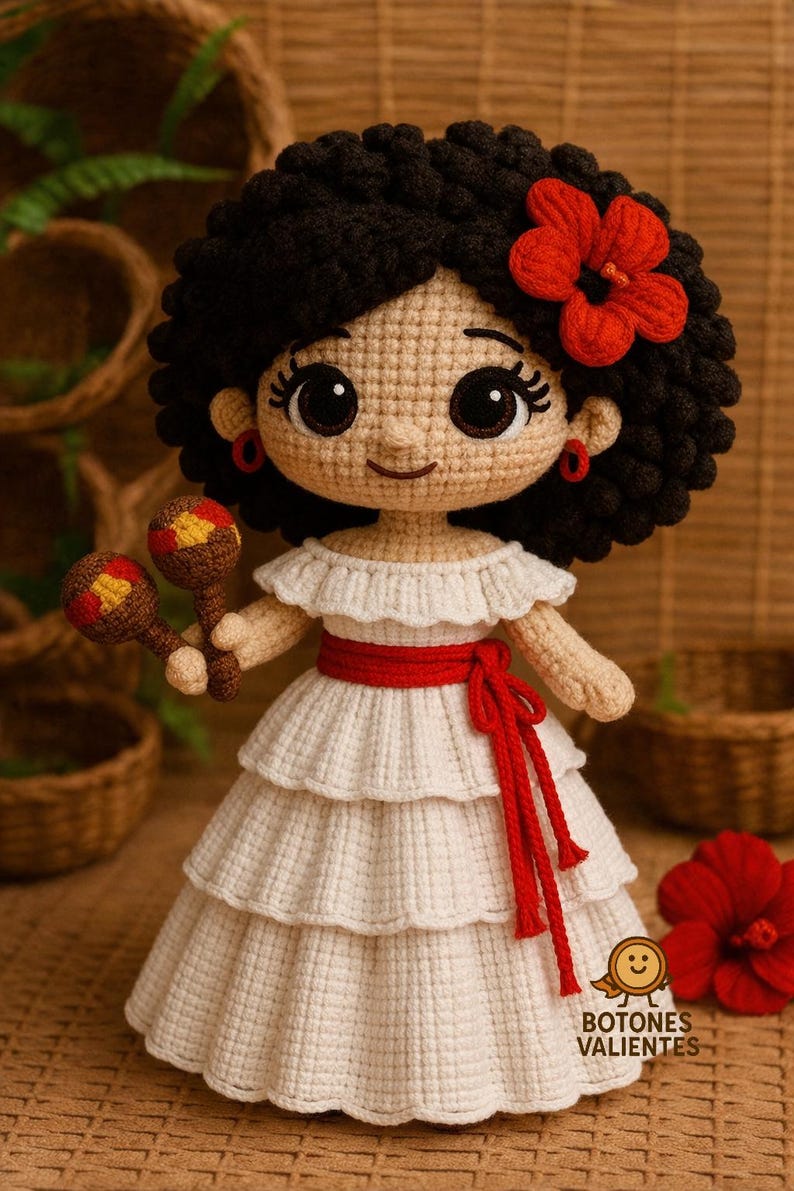 Bomba Bella Crochet Pattern PDF | Puerto Rican Folk Art Amigurumi Doll ...