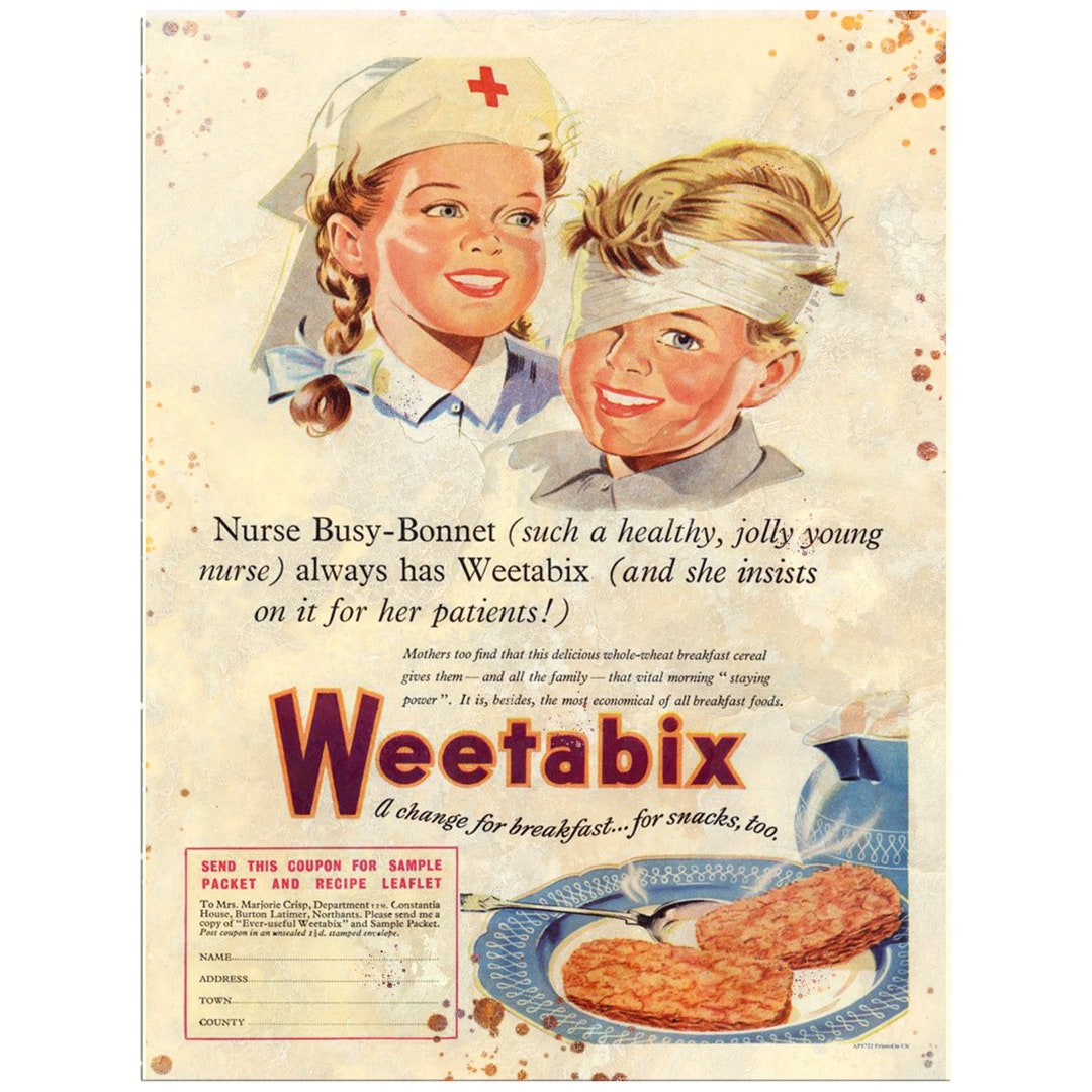 Weetabix Nurse Tin Metal Sign Sign Plaque Bar Pub Vintage - Etsy
