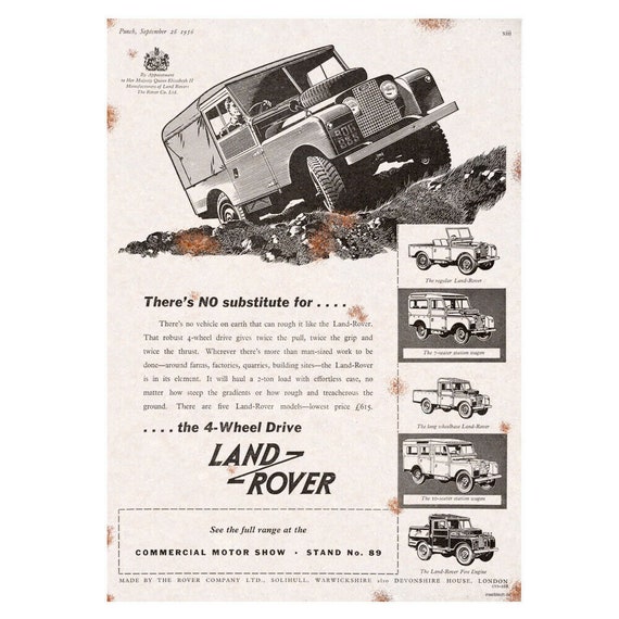 Metal Sign Land Rover Advertising Garage Shed Tin Man Cave - Etsy