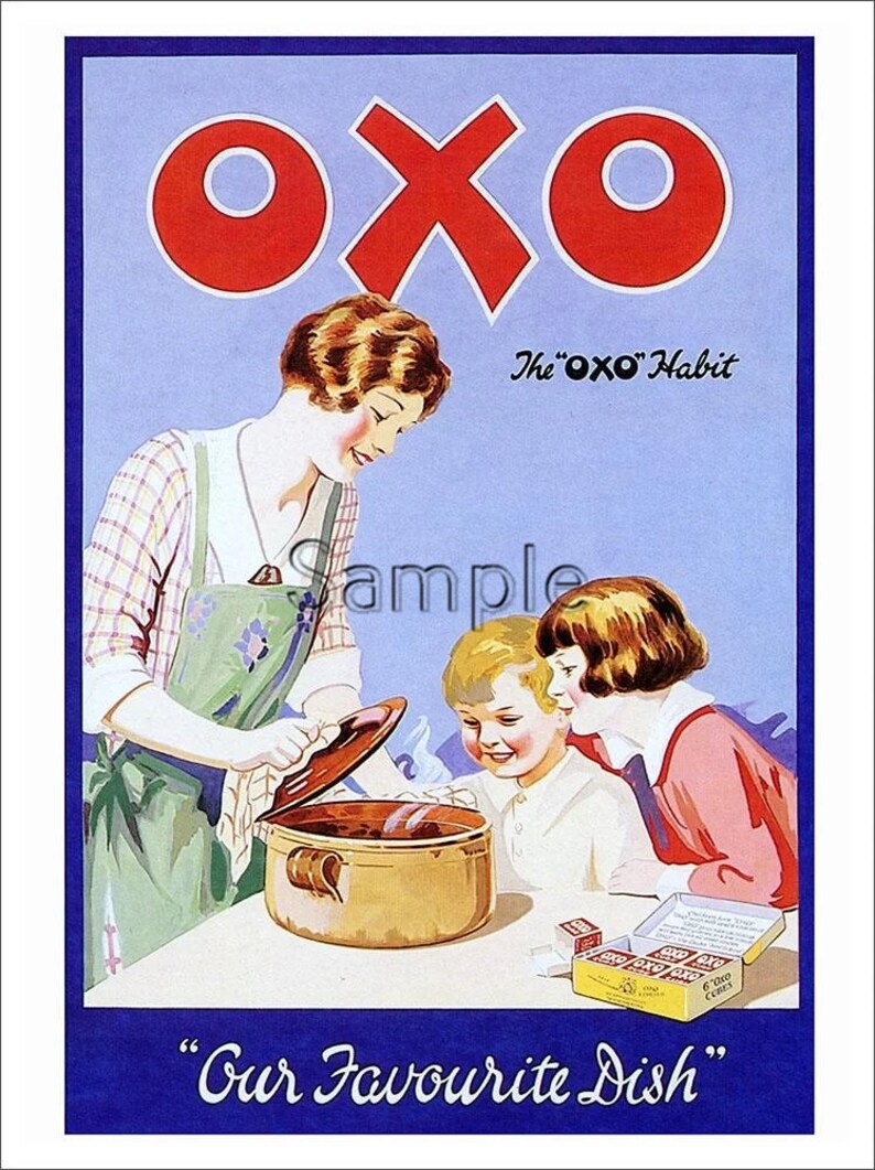 Oxo Cube Metal Sign Retro Extract Drink Kitchen Wall Sign - Etsy