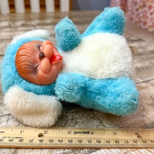 Rushton Laughing Puppy Dog Rubber Face Plush Blue & White Vintage 6” - Etsy