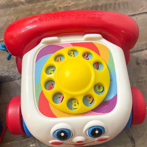 Vintage Fisher Price Telephone and Car Popper Pull Along Push 2000 ...