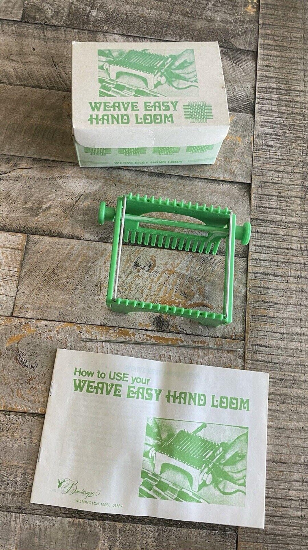 Vintage Weave Easy Hand Loom Green Crafting With Box - Etsy
