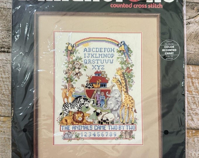 Dimensions the Animals Came Two by Two Cross Stitch Kit Noahs Ark ...