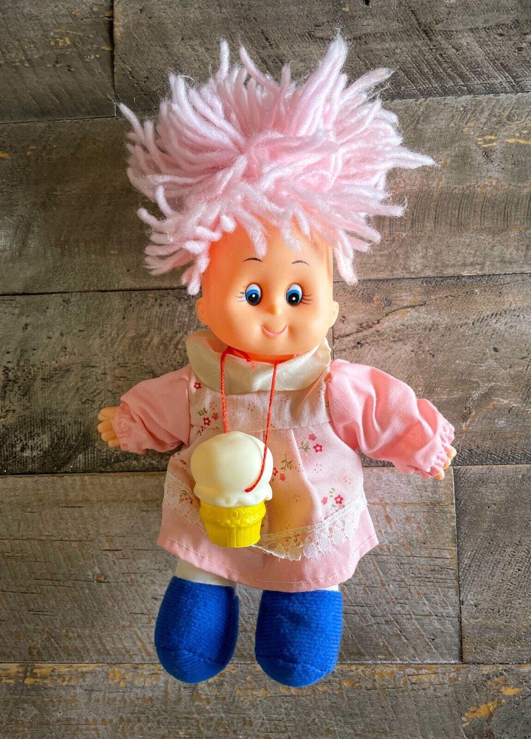 Vintage Ice Cream Doll W/ ABC Toys Ice Cream Necklace & Dress 1980s 8 ...