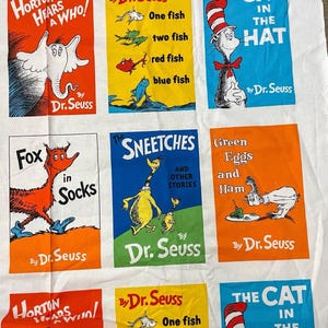 Dr. Seuss Book Covers Fabric Robert Kaufman Celebrate Seuss 3 Yards, 10 ...