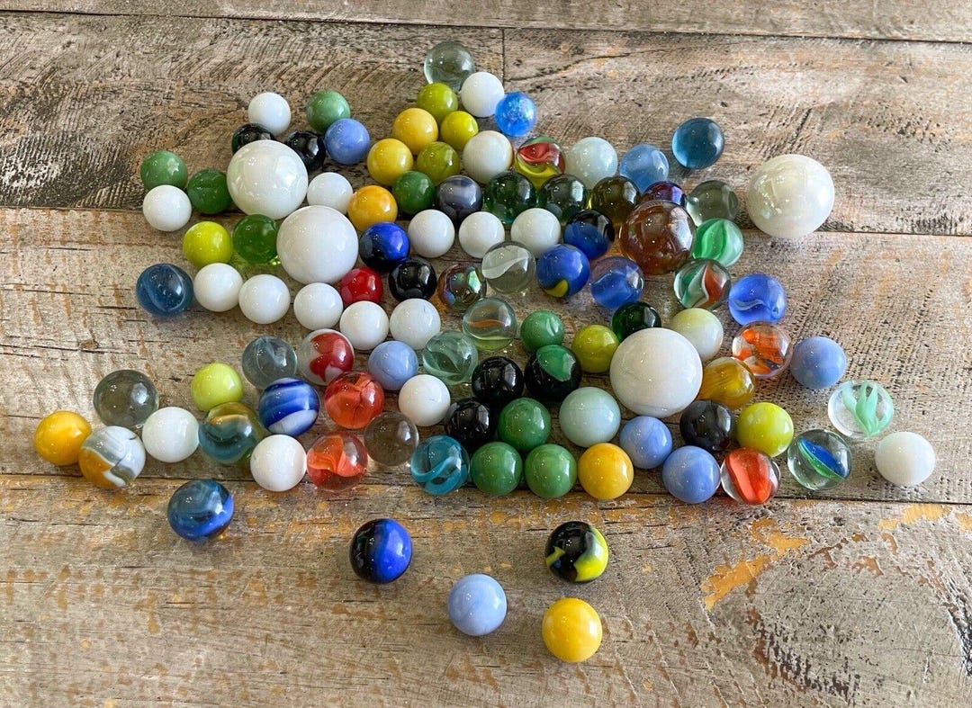 Jar of Marbles Lot of 103 Random Glass Marbles Vintage in Jelly Jar - Etsy