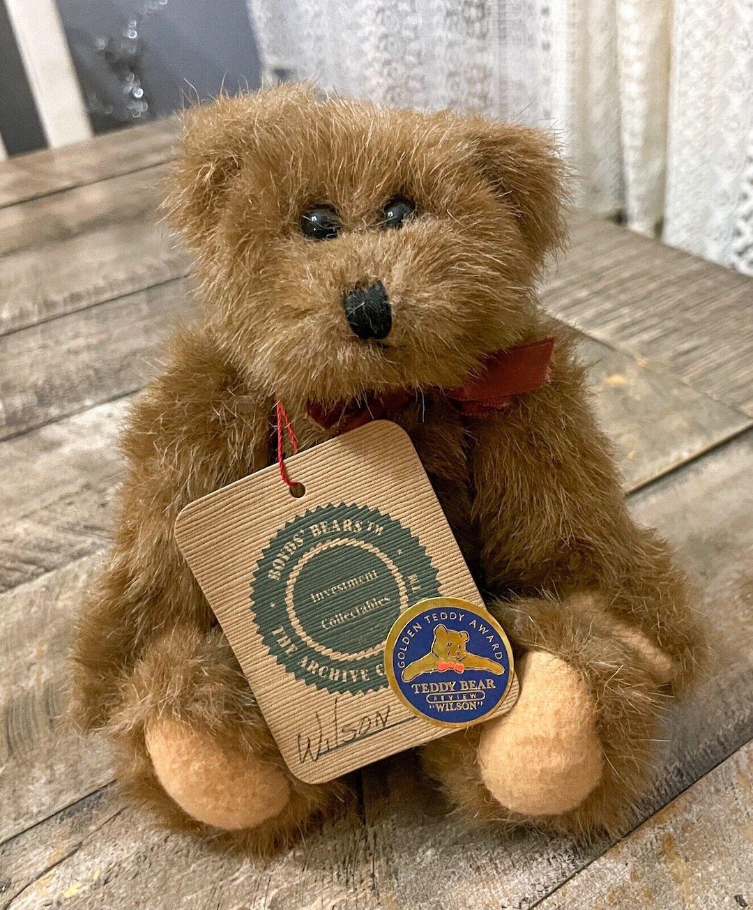 Boyds Bears Archive Collection Wilson Bear Golden Teddy Award Winner - Etsy
