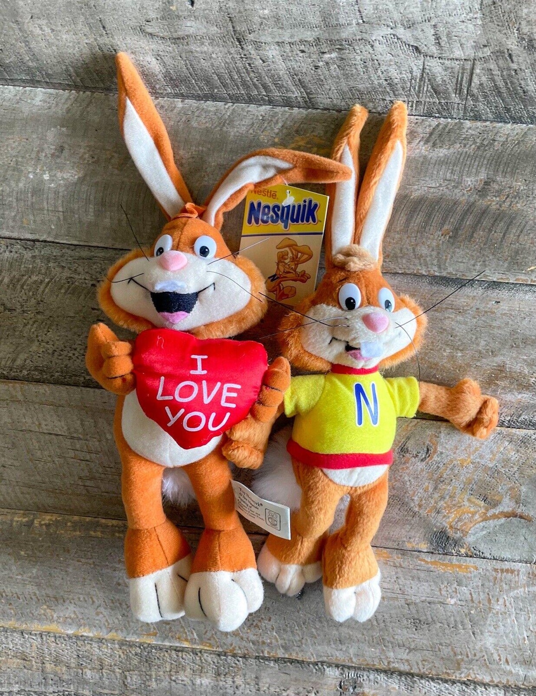 Vintage Nestle Nesquik Rabbit Plush Lot of 2, 2002, 12 - Etsy