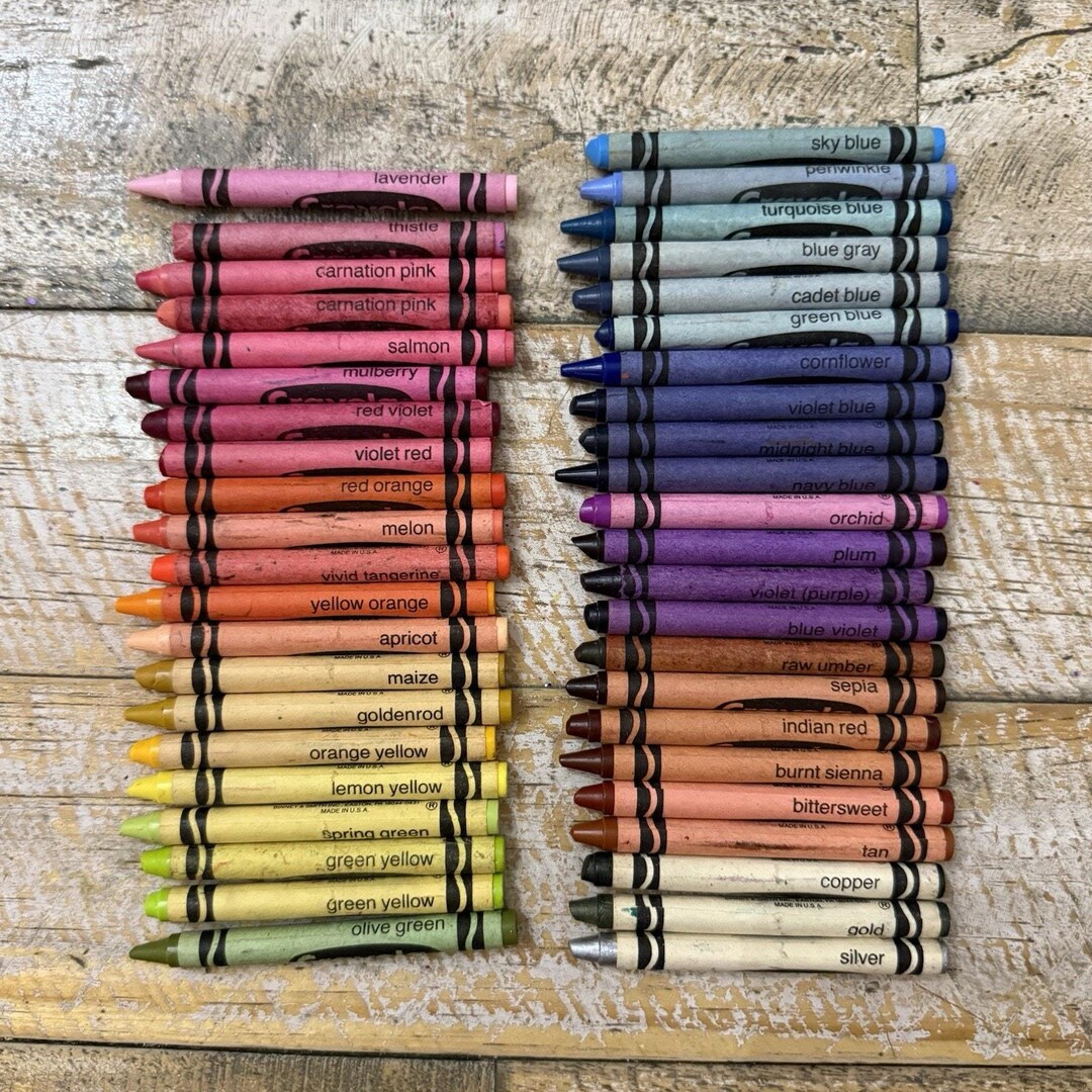 Crayola Crayons Retired Colors Lot Mulberry Indian Red Melon Orchid ...