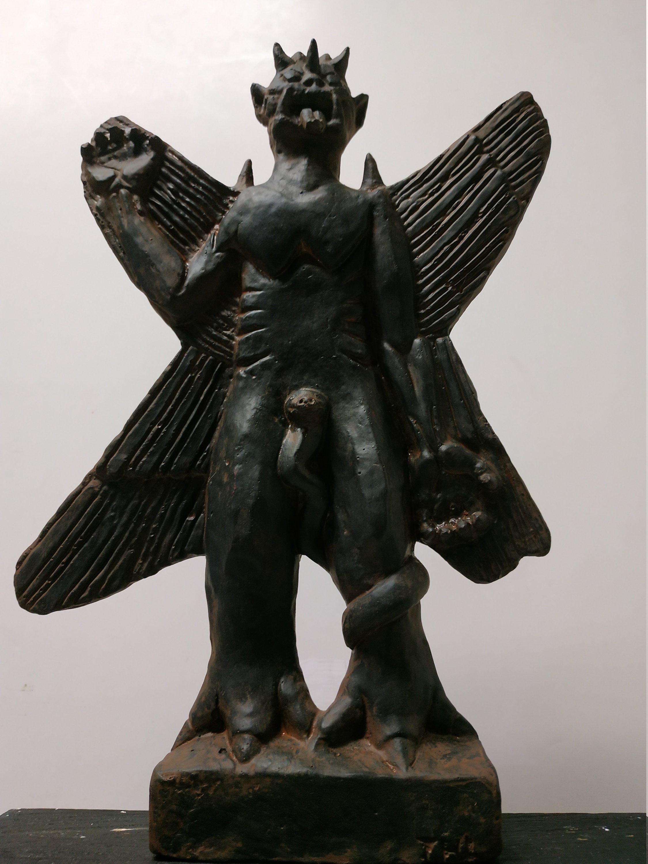 Pazuzu Demon Statue by Artist Ting Hua Liu ,12x8x1 - Etsy