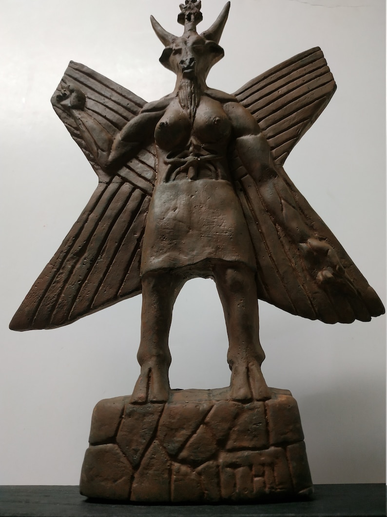 Baphomet Pazuzu Demon Statue by Artist Ting Hua Liu ,12x7.5x1,collector ...