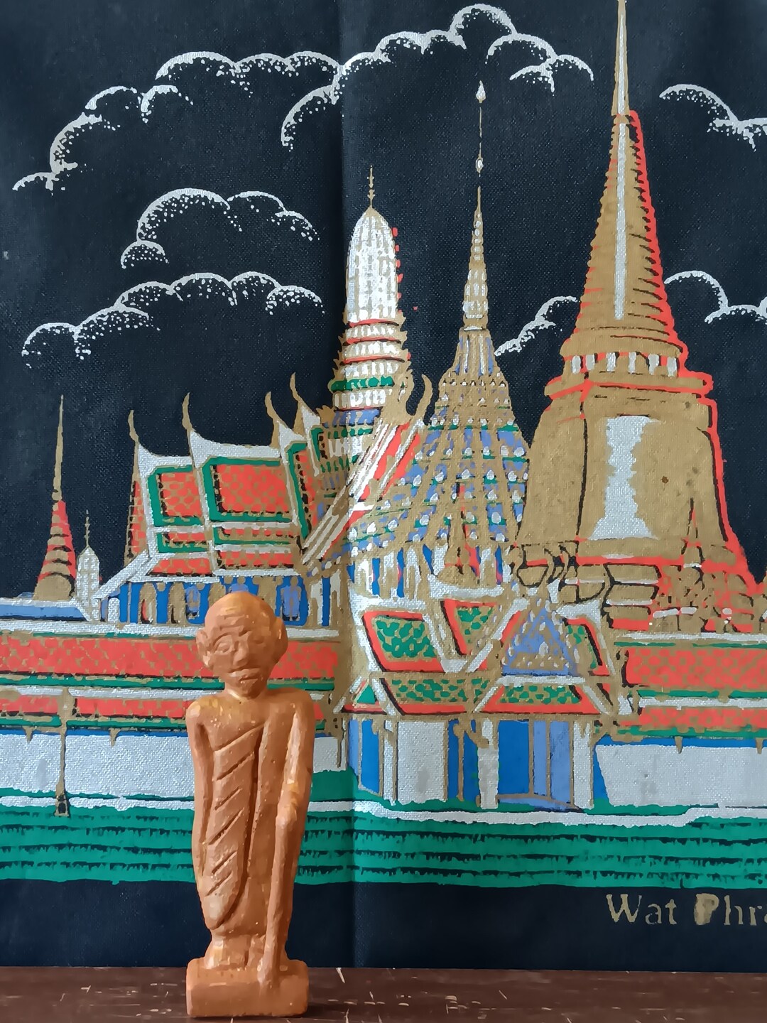 Thai Old Buddhist Wisdoms Monk Holding a Cane,4hx1w, Buddha Buddhism - Etsy