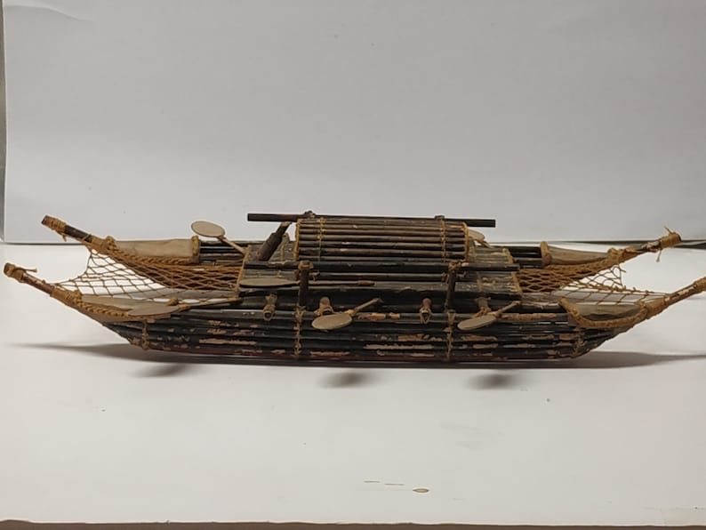 Vintage Polynesian Pacific Islander Fishing Boat15"x9"x3",collector - Etsy