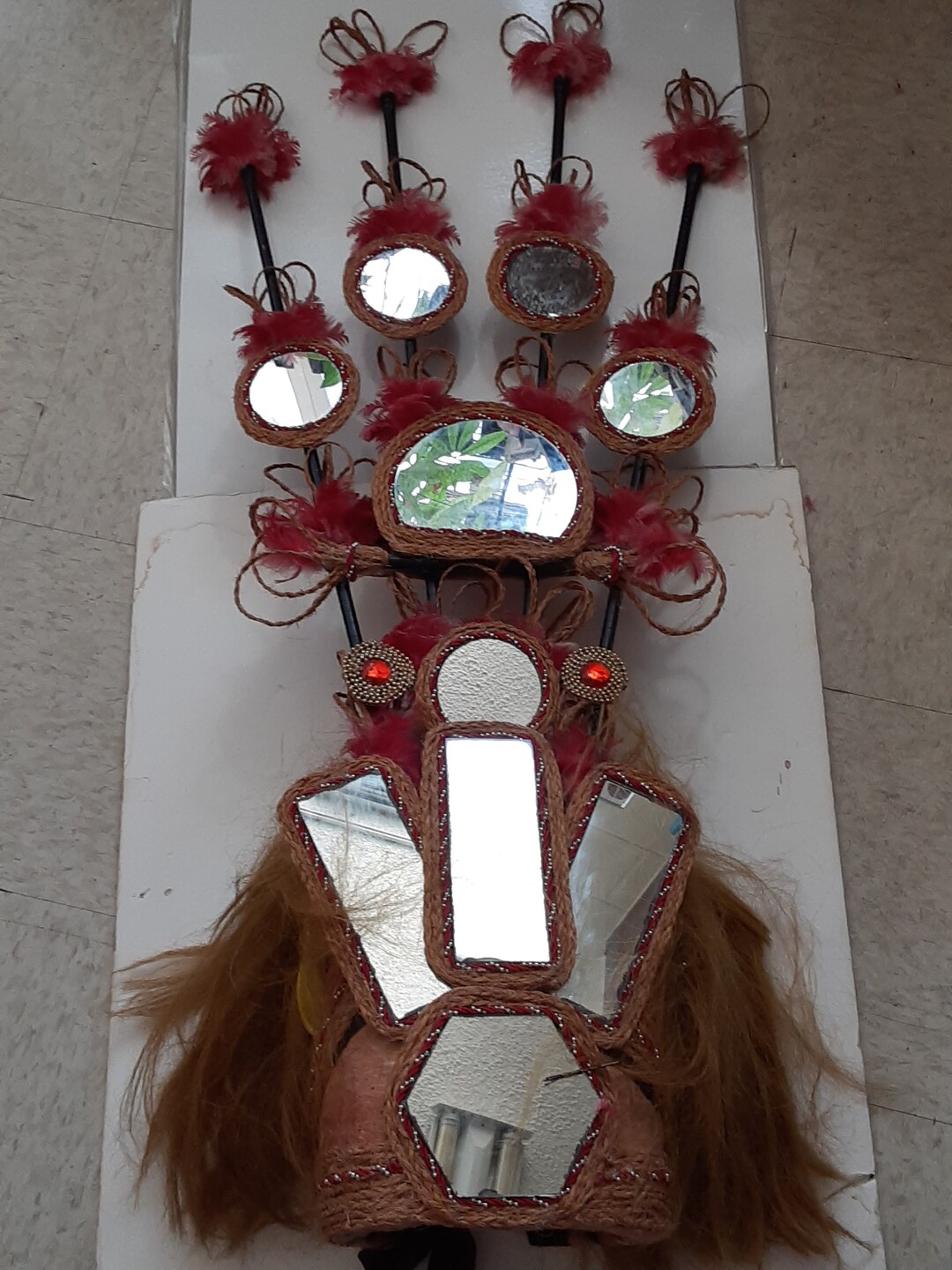 Vintage Polynesian Somoan Princess Taupou Crown Headpiece,41"x15 ...