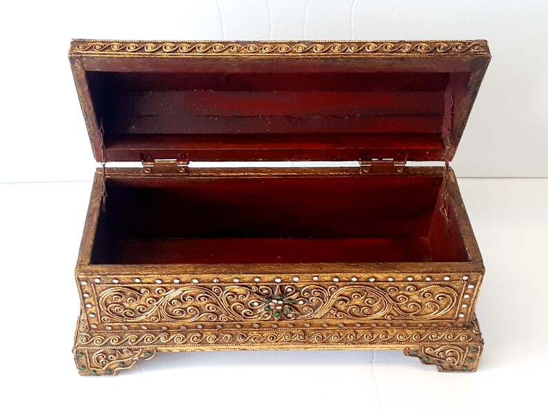 Vintage Thai Royal Buddhist Ceremonial Long Box,12.5"×5.5",collectors ...
